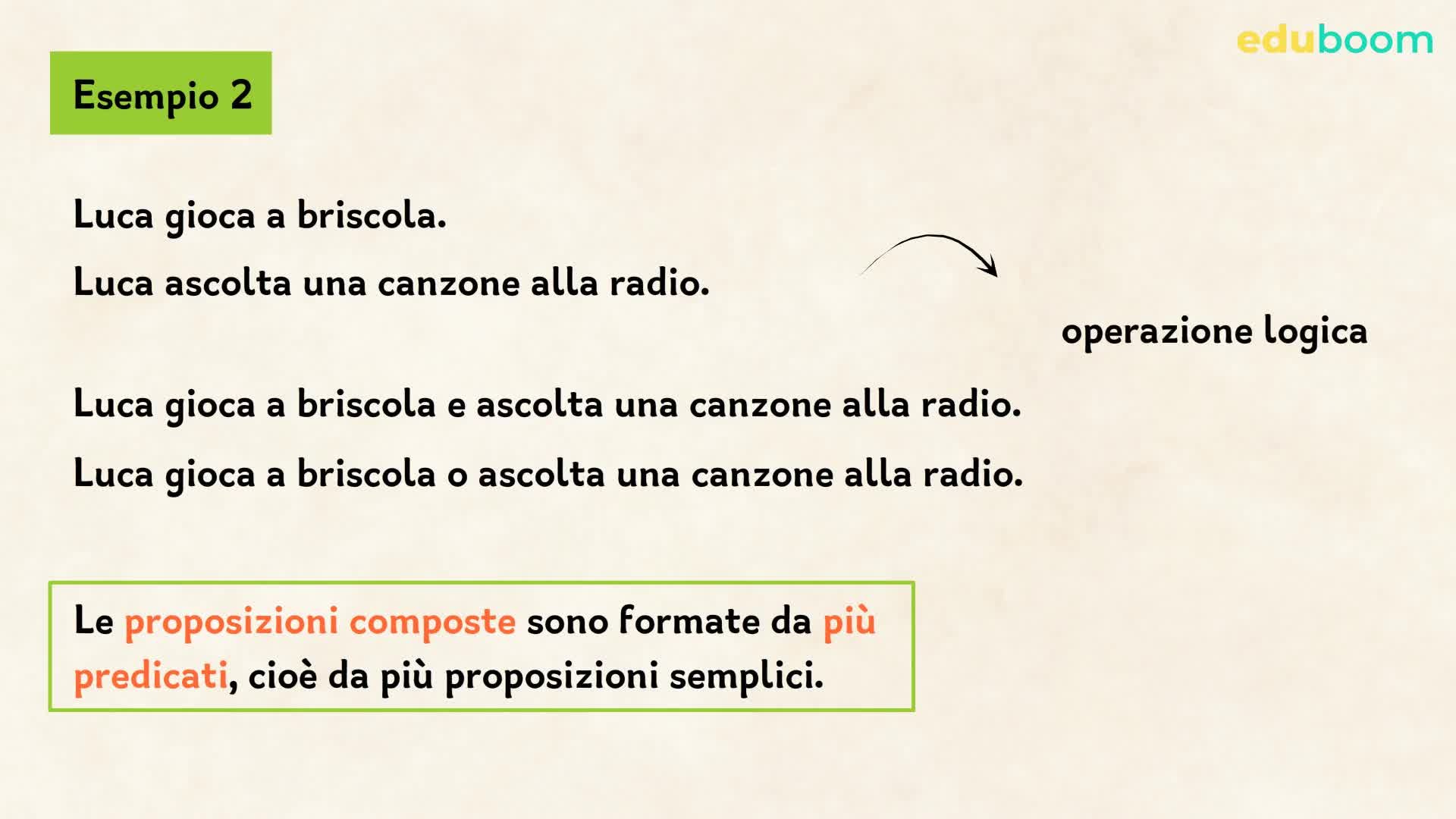 Proposizione logiche. Matematica terza media