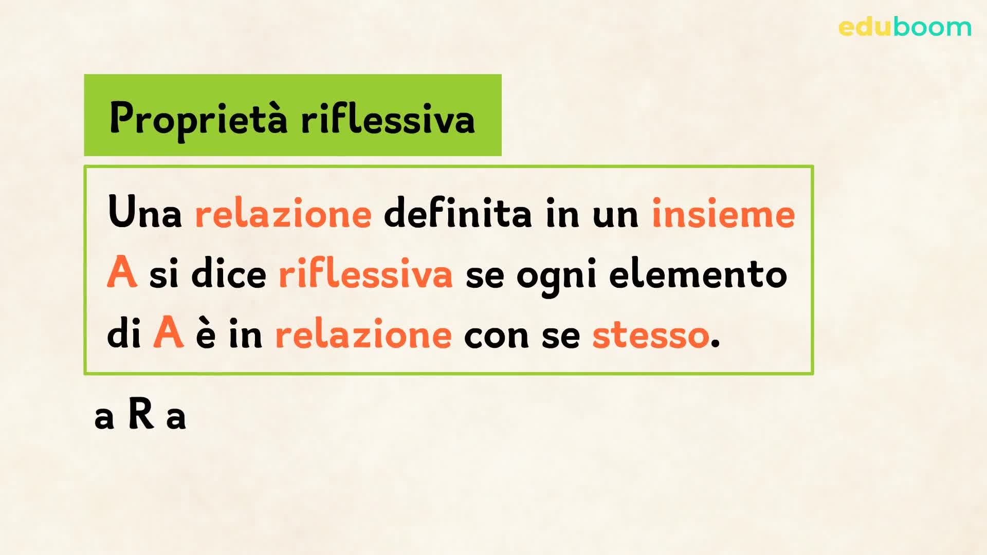 Le proprietà delle relazioni. Matematica prima superiore