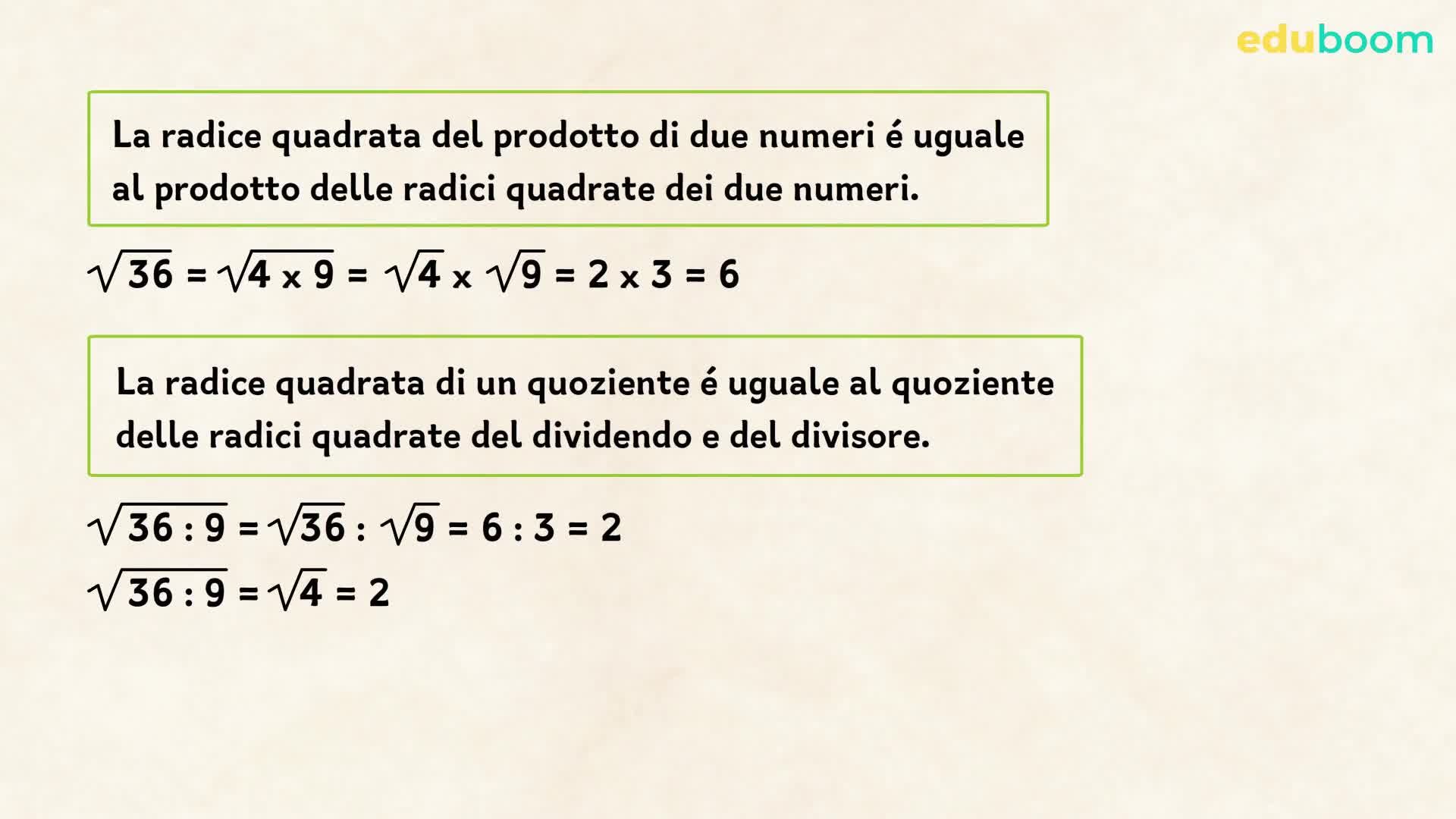 La radice quadrata. Introduzione. Matematica seconda media