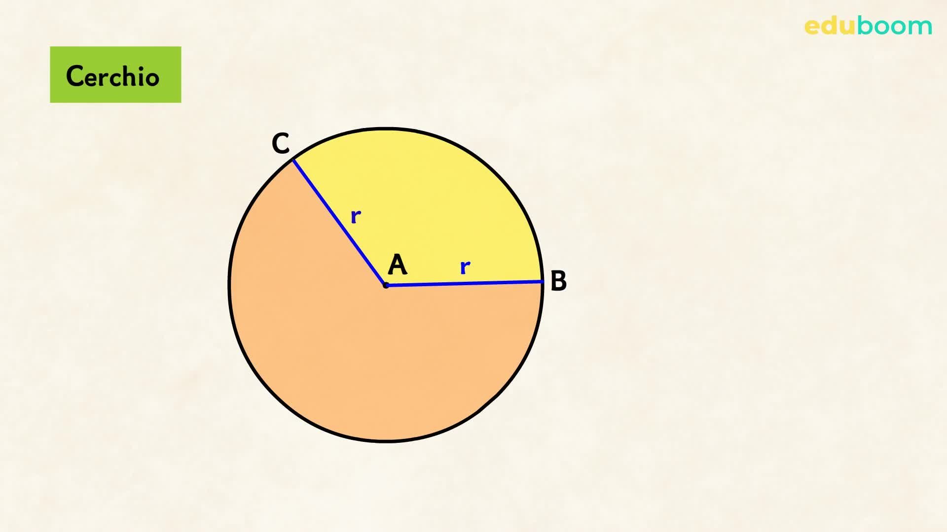 Definizioni e parti della circonferenza e cerchio. Matematica seconda media