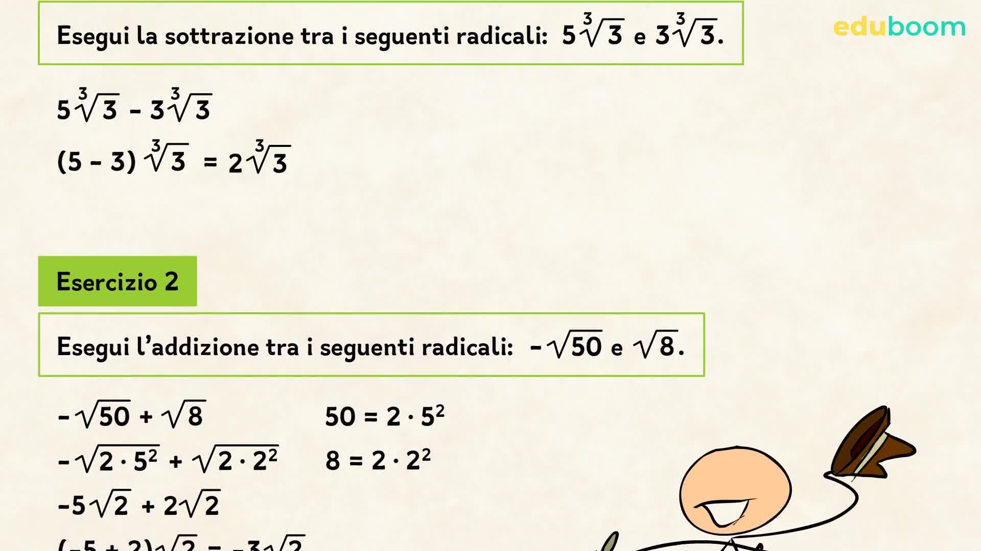 Favoloso! Addizioni e sottrazioni di radicali. Matematica seconda superiore